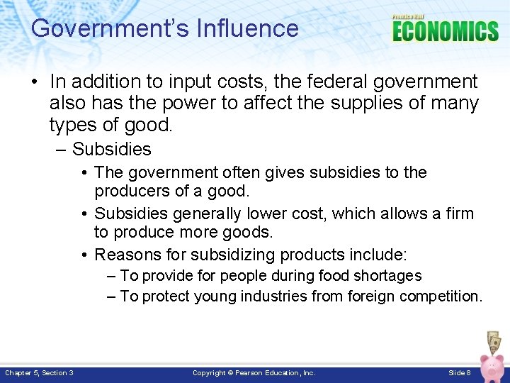 Chapter 5 Supply Section 3 Changes in Supply