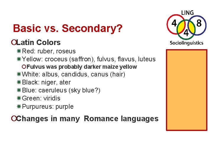 Colors Numbers and Language Class 11 B Puzzle