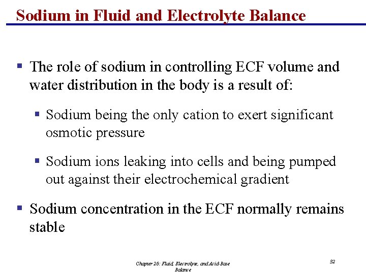 Fluid Electrolyte and AcidBase Balance Chapter 26 Fluid