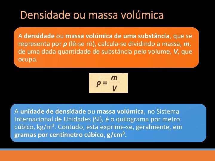 MATERIAIS PROFESSORA PAULA MELO SILVA Massa e volume