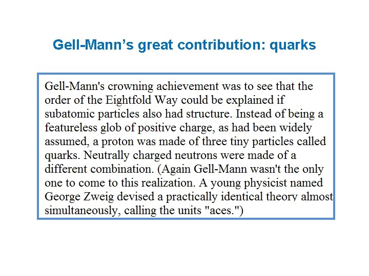 Eightfold Way old model GELL MANN NISHIJIMA FORMULA