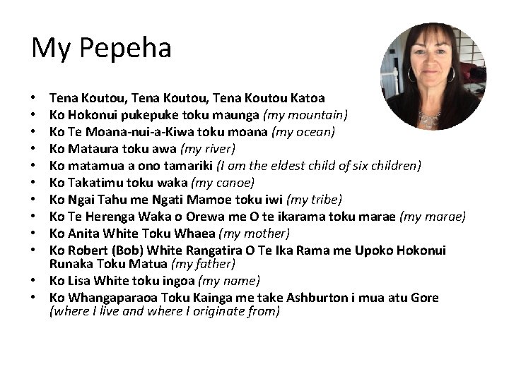 My Korowai Cloak Miss Lisa White My Pepeha