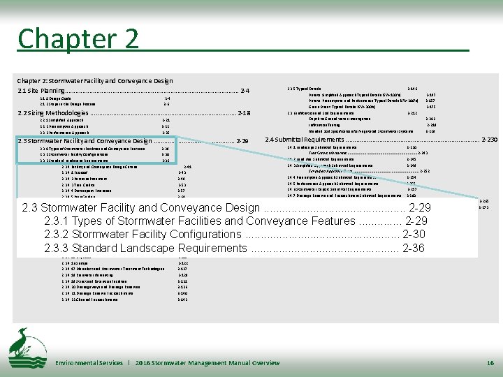 2016 Stormwater Management Manual Overview SWMM Team Ivy