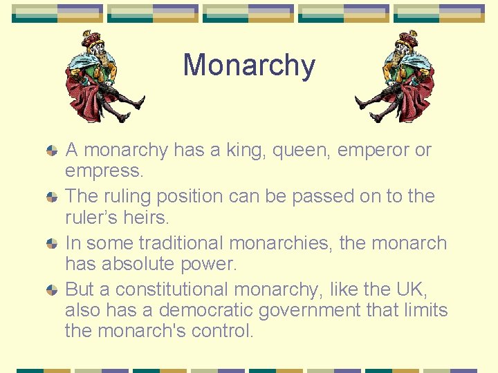 Types of Governments Social Studies Online Presentation Blueprint