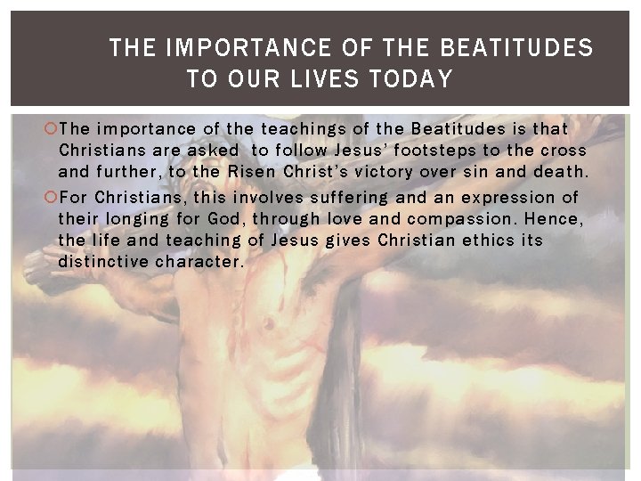 THE TEN COMMANDMENTS AND THE BEATITUDES Year 9