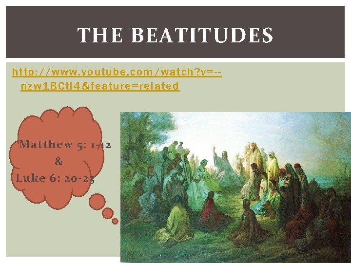 THE TEN COMMANDMENTS AND THE BEATITUDES Year 9