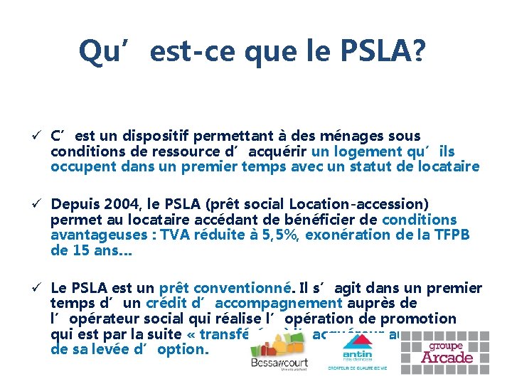 PROGRAMME ET STRATEGIE HABITAT A BESSANCOURT La ville