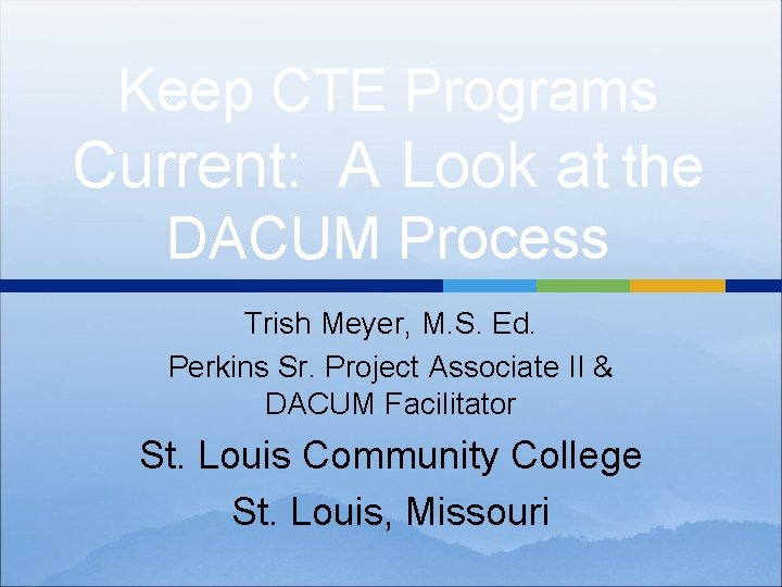Keep CTE Programs Current A Look at the
