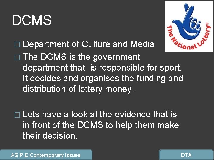 Contemporary Sporting Issues MASS PARTICIPATION AND SPORTING EXCELLENCE