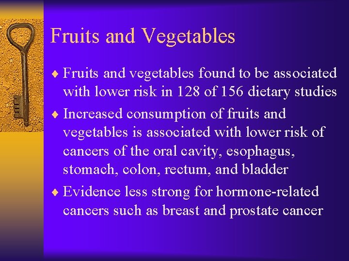 Nutrition in Cancer Prevention Nutrition in Cancer Prevention