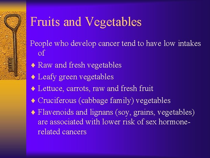 Nutrition in Cancer Prevention Nutrition in Cancer Prevention