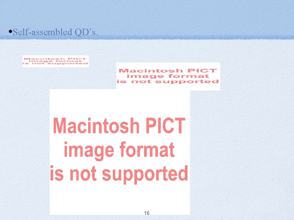 5 Zerodimensional systems Contents Types of QDs Metal
