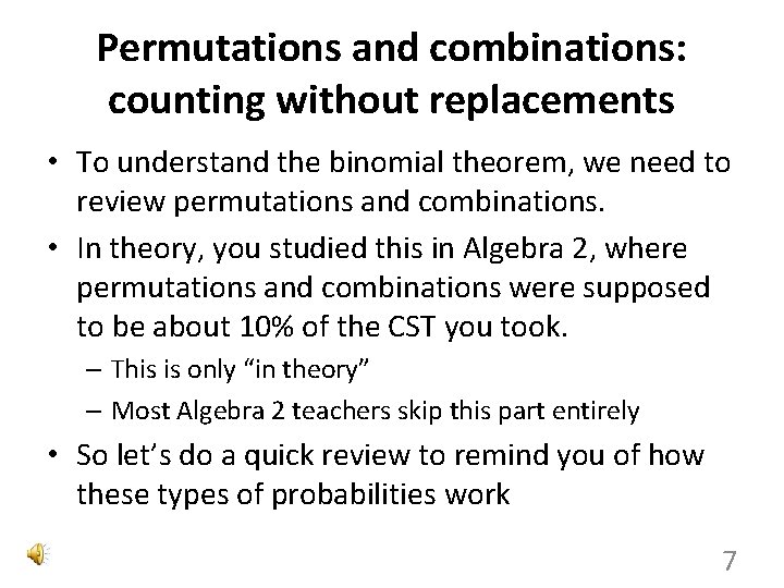 Chapter 17 The binomial model of probability AP