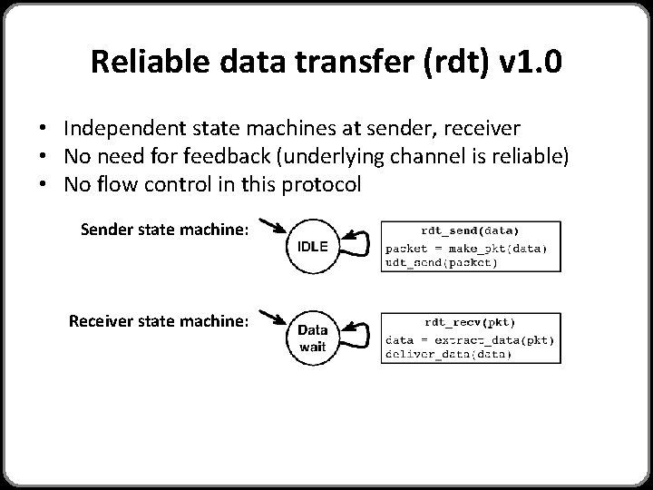 Primitives for Achieving Reliability 3035GZ 01 Networked Systems