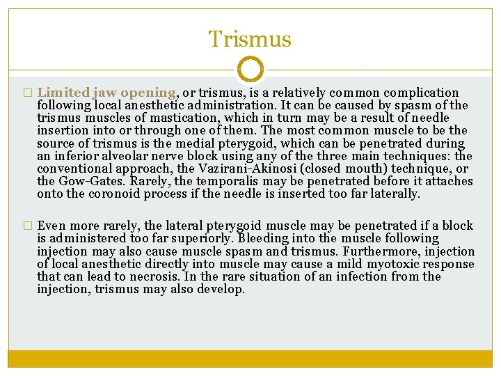 Local Anesthetic for the Dental Hygienist OVERVIEW History