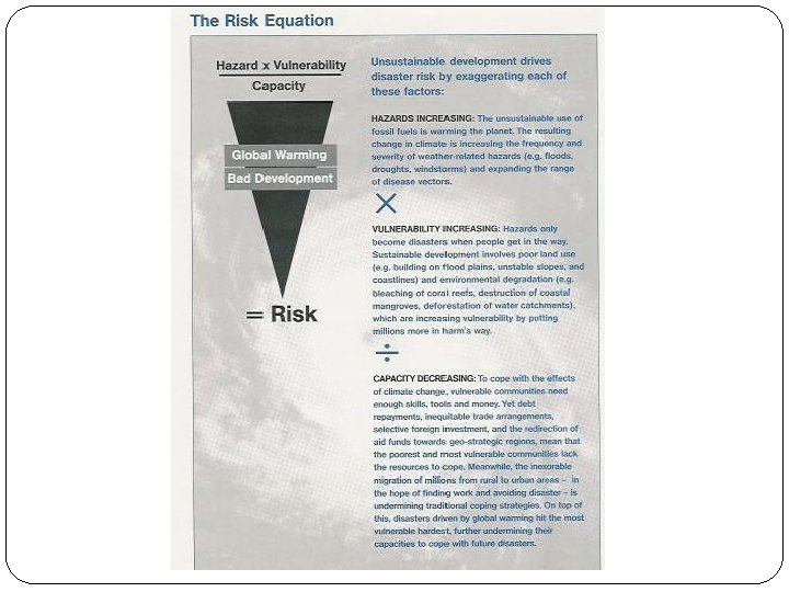 Geography Edexcel AS World at risk Hazards Contents