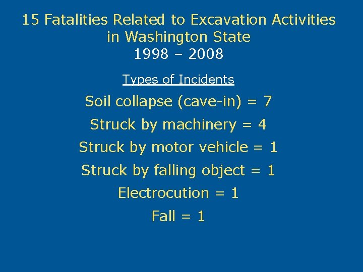 Excavation and Trenching The hazards of excavation trenching