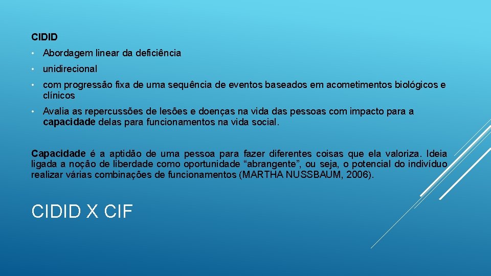AVALIAO DA DEFICINCIA COM BASE NA CIF E