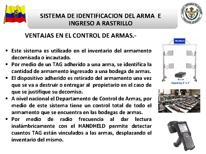 DEPARTAMENTO DE CONTROL DE ARMAS DEL CC FF