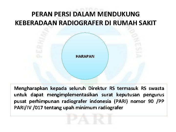 PERANAN PROFESI DALAM PENGUPAHAN DAN TBR BAGI RADIOGRAFER