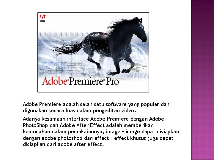 Tutorial Adobe Premiere adalah satu software yang popular