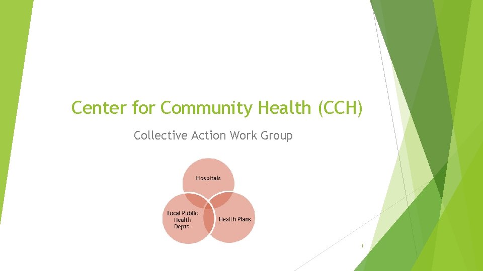 Center for Community Health CCH Collective Action Work