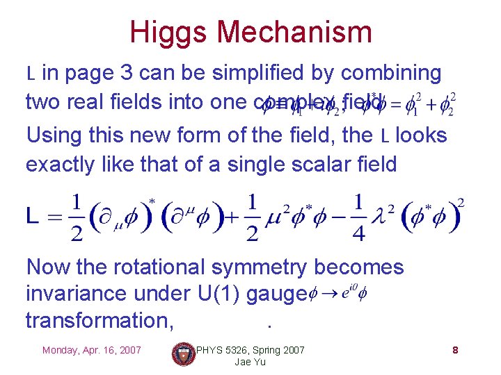 PHYS 5326 Lecture 15 16 17 5 Monday