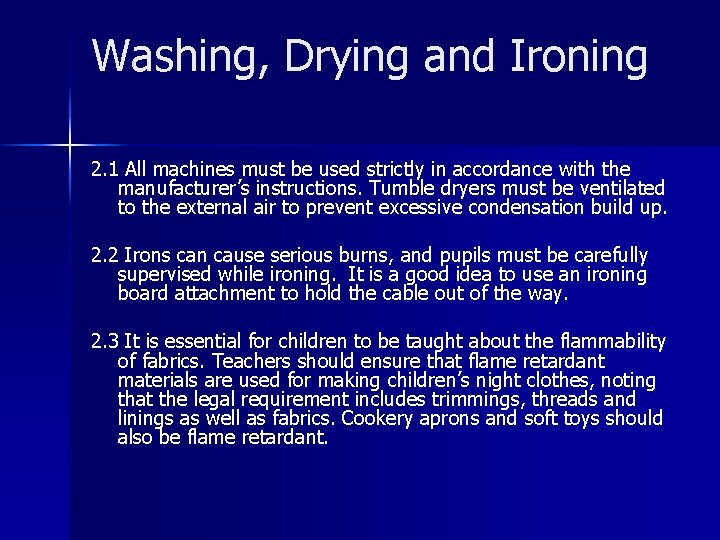 Health Safety in the Textiles Room This Power