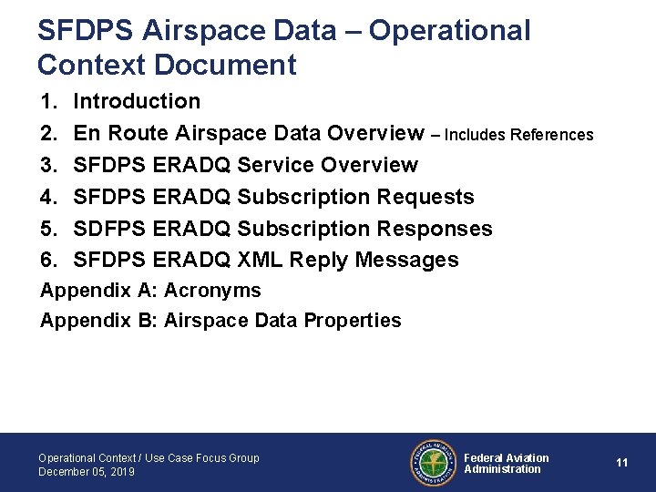 Operational Context Focus Group December 05 2019 Federal