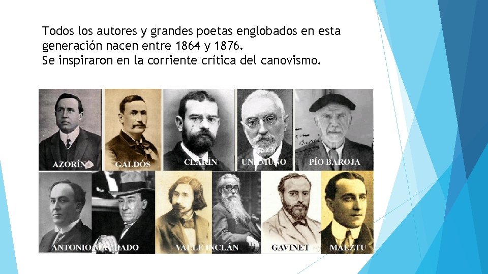 GENERACIN DEL 98 NDICE Concepto Contexto histrico Caractersticas