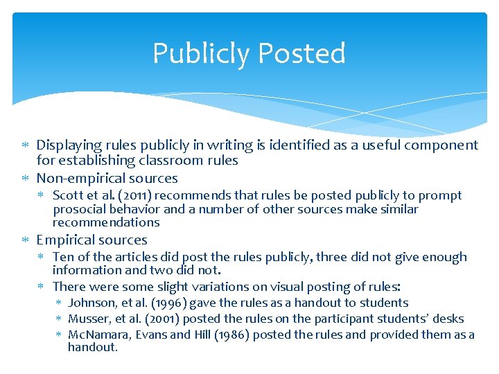 Characteristics of Effective Classroom Rules A Review of