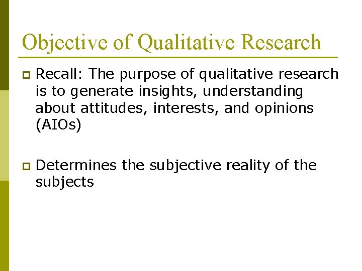 Preparing for Qualitative Research Preparing For Qualitative Research