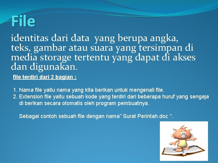 File identitas dari data yang berupa angka teks