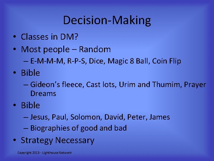 The Most Important Skill Godly DecisionMaking Karl Benzio
