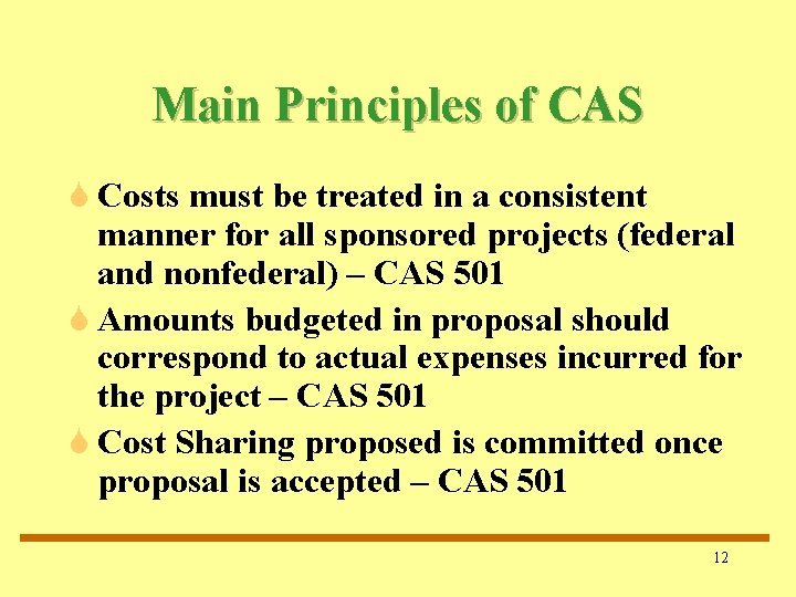 Cost Accounting Standards Policies and Procedures CAS Overview