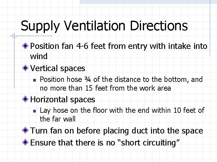 Ventilation for Confined Spaces 1910 146 requires ventilation