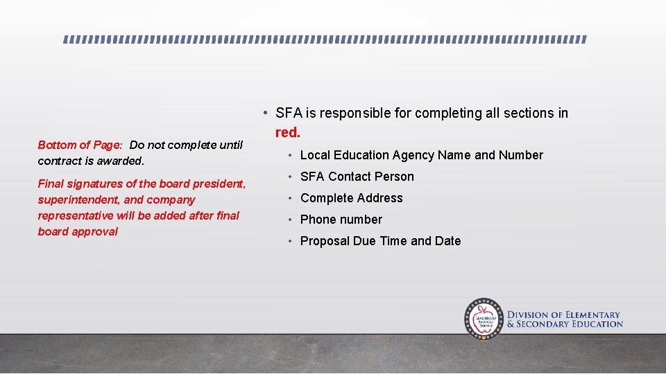 Procuring a Food Service Management Company FSMC October