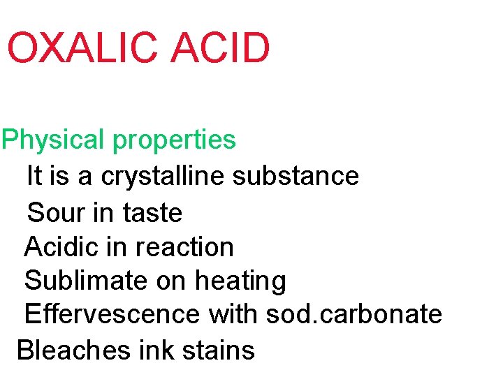 ORGANIC ACIDS BY DR BASHIR AHMAD SIDDIQUI MBBS