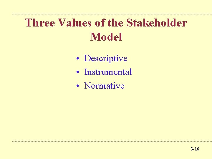 The Stakeholder Approach to Business Society and Ethics
