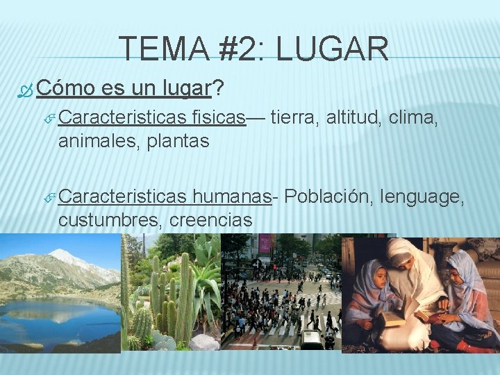 Los Cinco Temas de Geografia Por Historia Universal
