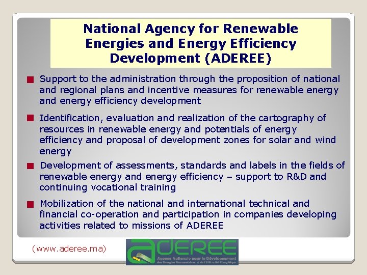 Existing institutions serving as information sources in Morocco