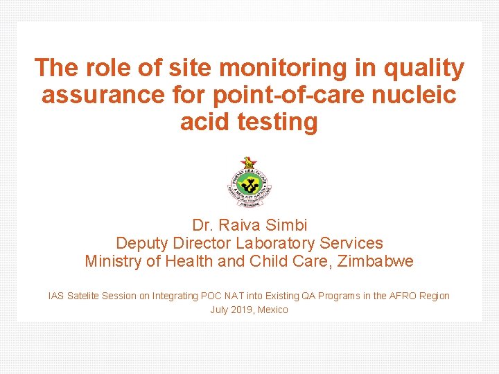 The role of site monitoring in quality assurance