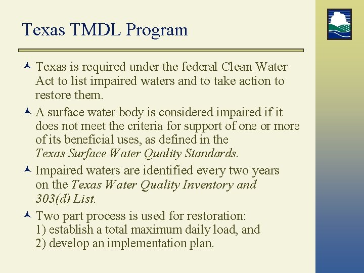 What are TMDLs and What Might They Mean