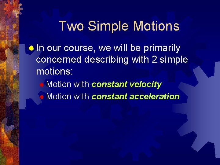Concept Summary Batesville High School Physics Motion of