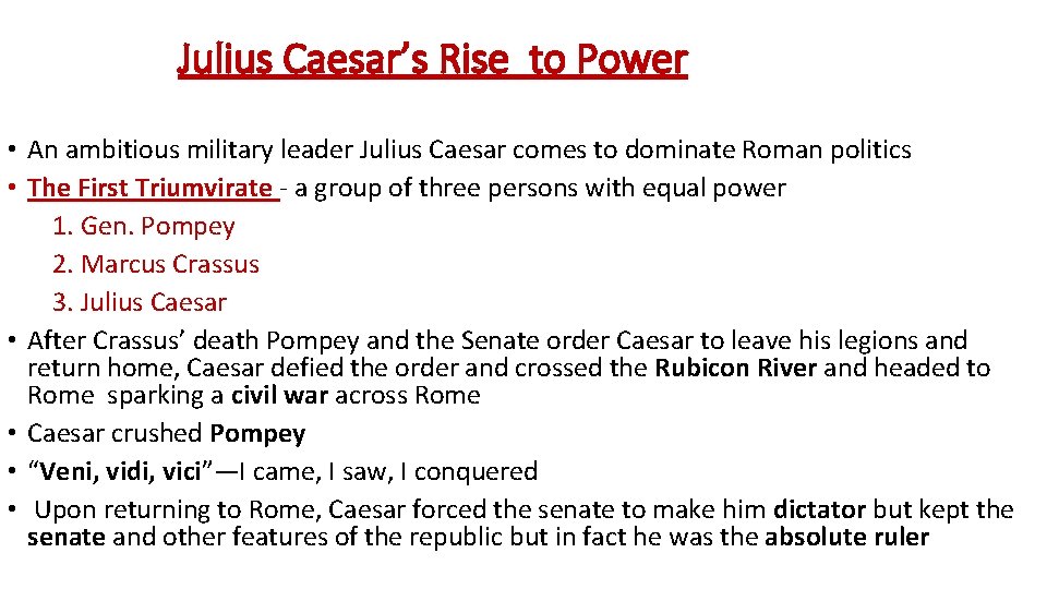 Ancient Rome and the Rise of Christianity Notes