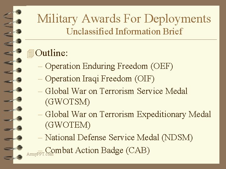 Military Awards Awarded After 11 September 2001 Presenters