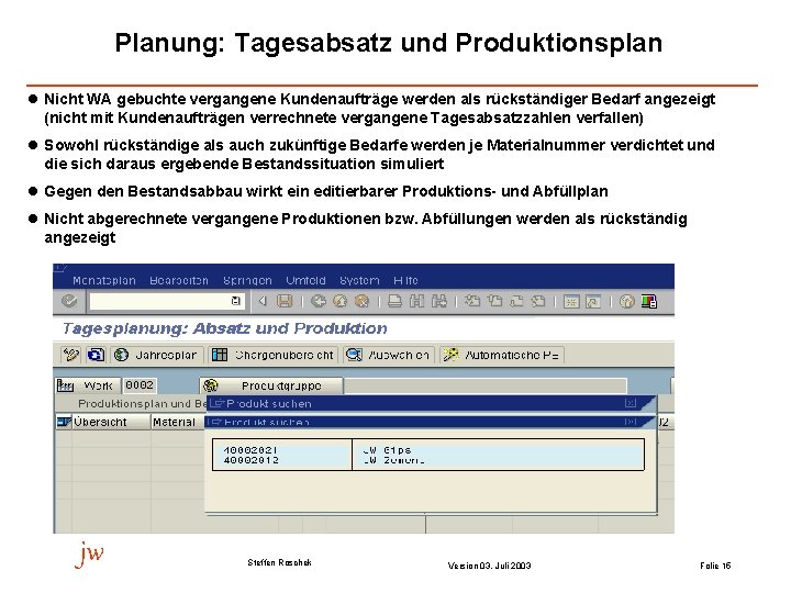 Die optimierte Produktion und Produktionsplanung am Beispiel der