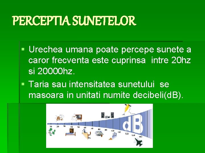 Surse Sonore Sunetele pe care le percepe urechea