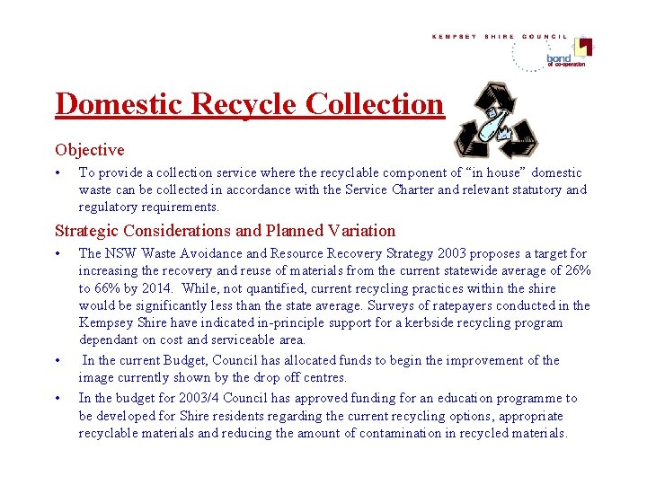 Revised Waste Management Strategy June 2003 Mission To