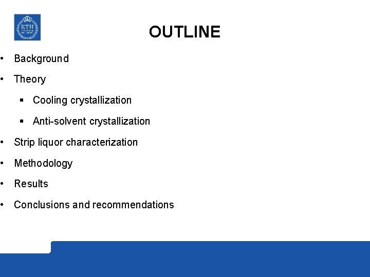 RECOVERY OF SCANDIUM BY CRYSTALLIZATION TECHNIQUES Edward PETERS